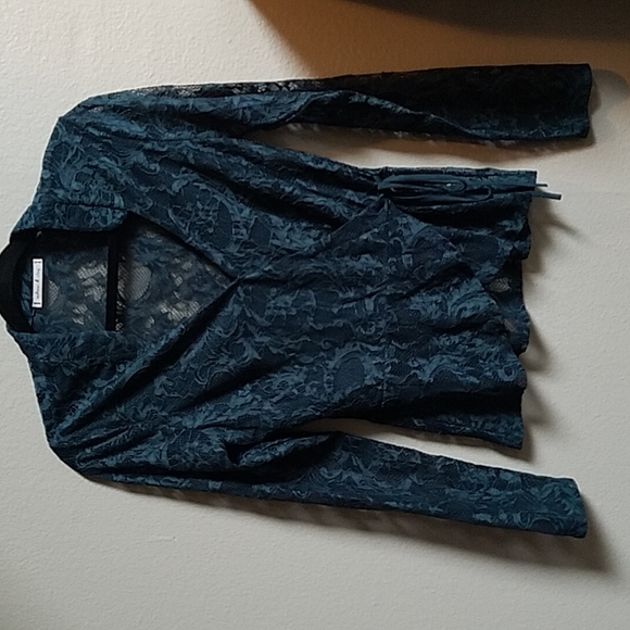 Willow & Clay | Tops | Deep Teal Lace Blouse | Poshmark